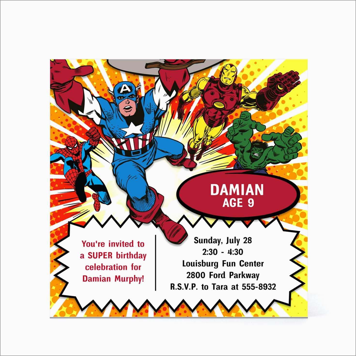 Avengers Party Invitations Printable Free Free Printable