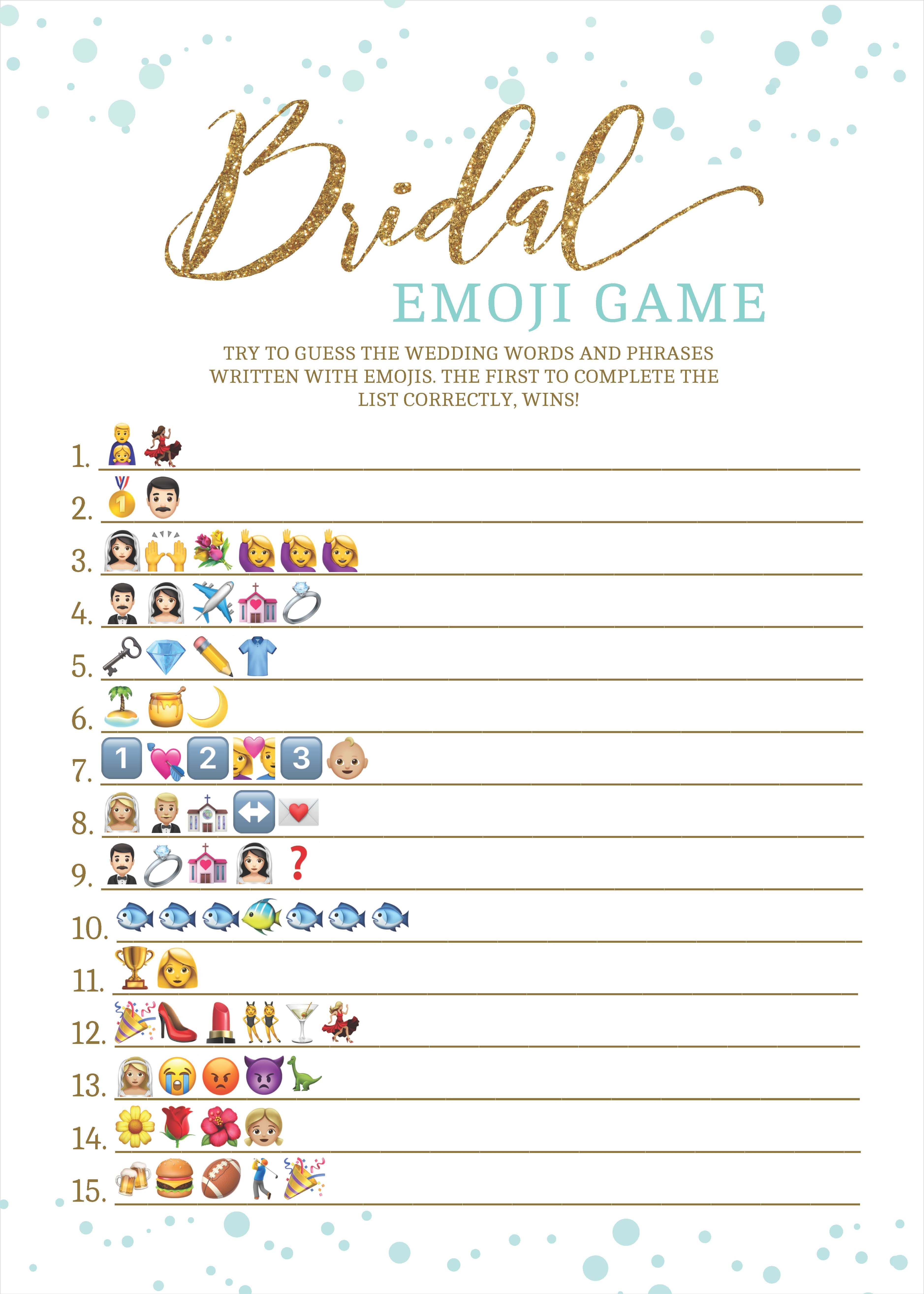 Wedding Emoji Pictionary Free Printable Free Printable
