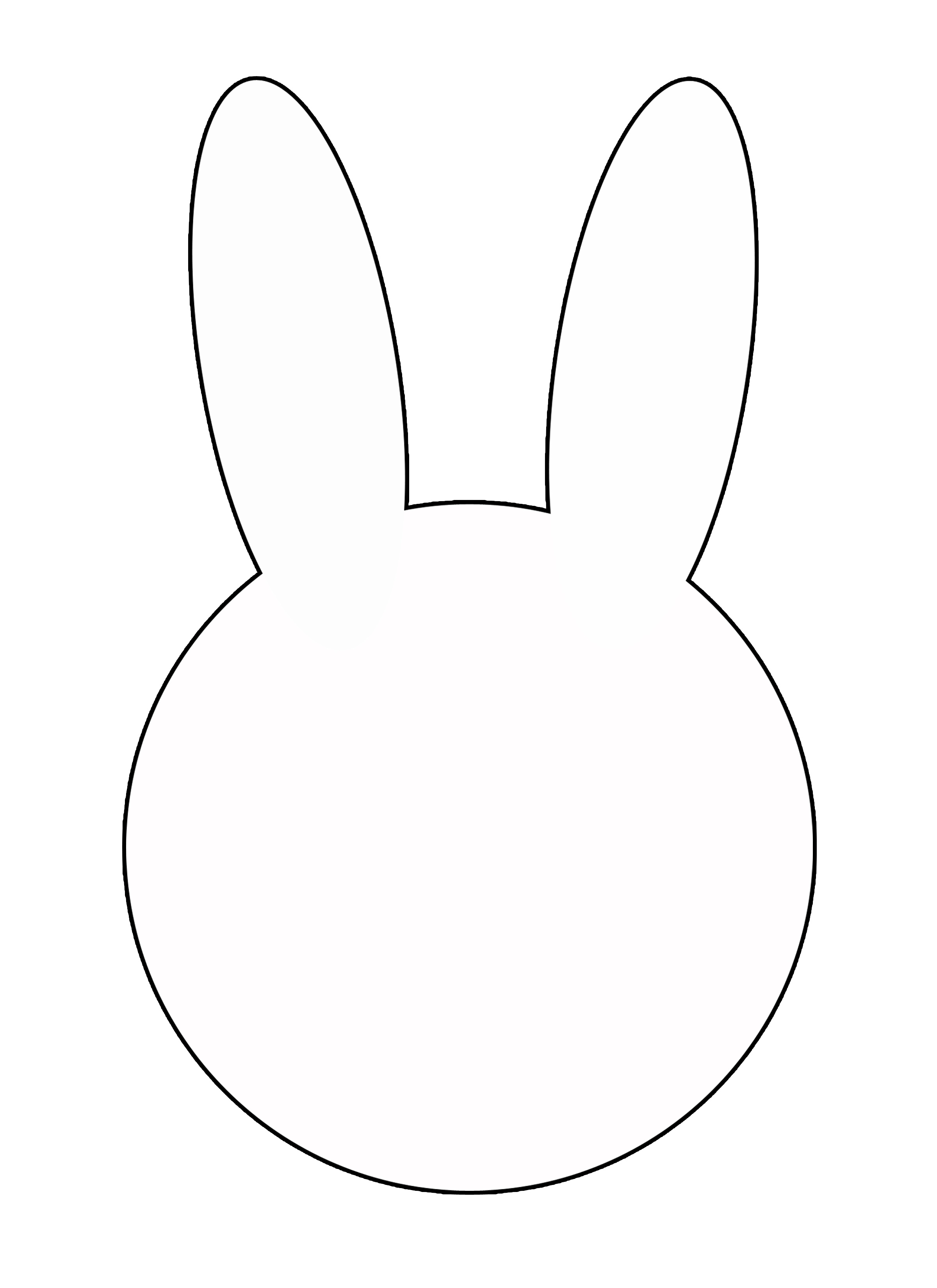 Bunny Outline Rabbit Template Animal Templates Free Jpg Clipartix 