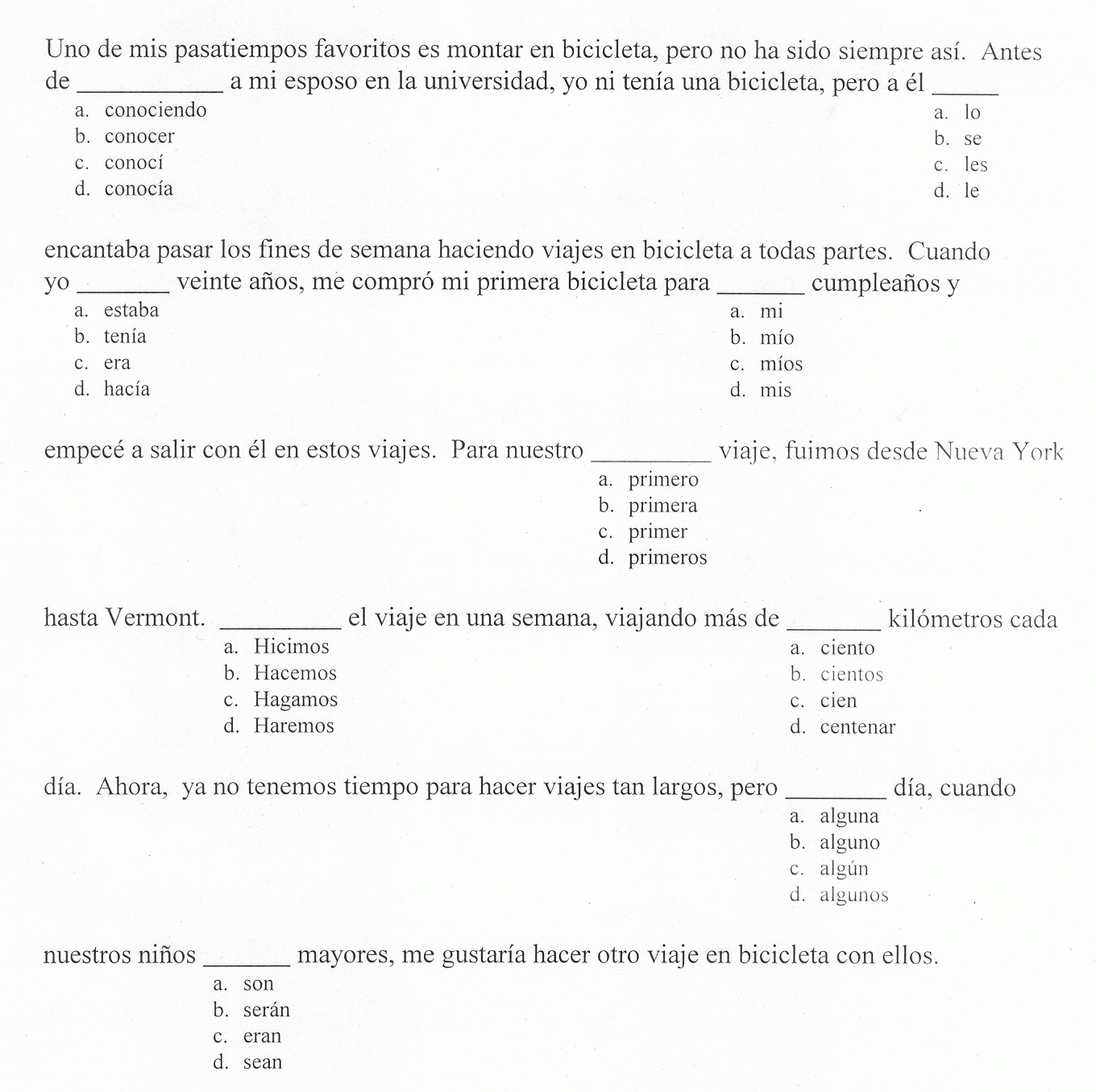 Free Printable College Placement Test Free Printable