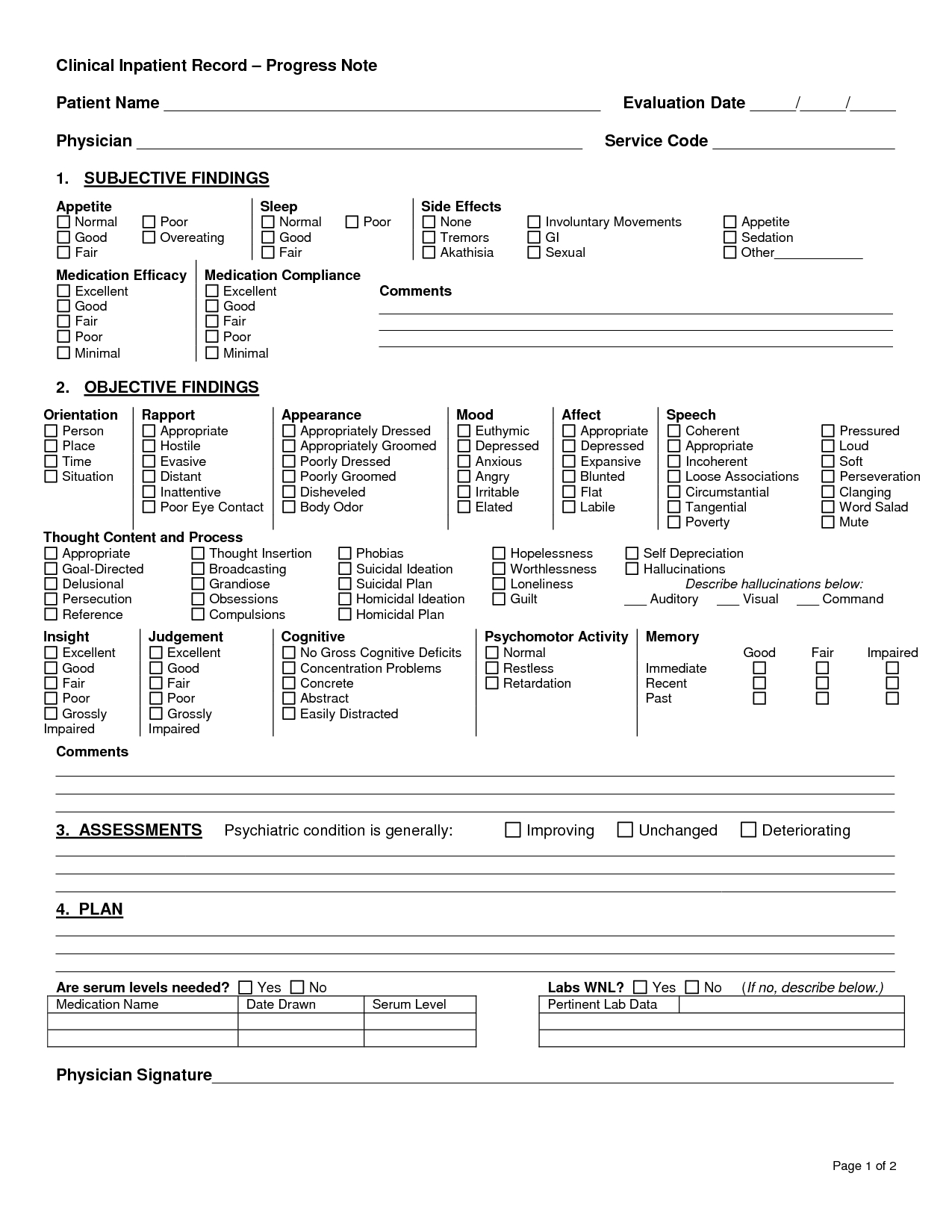 Free Printable Progress Notes Free Printable