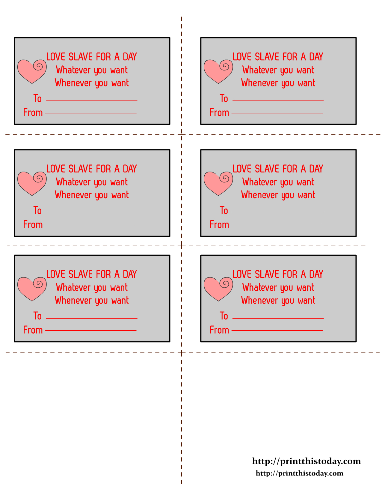 Free Printable Kinky Coupons For Him Free Printable