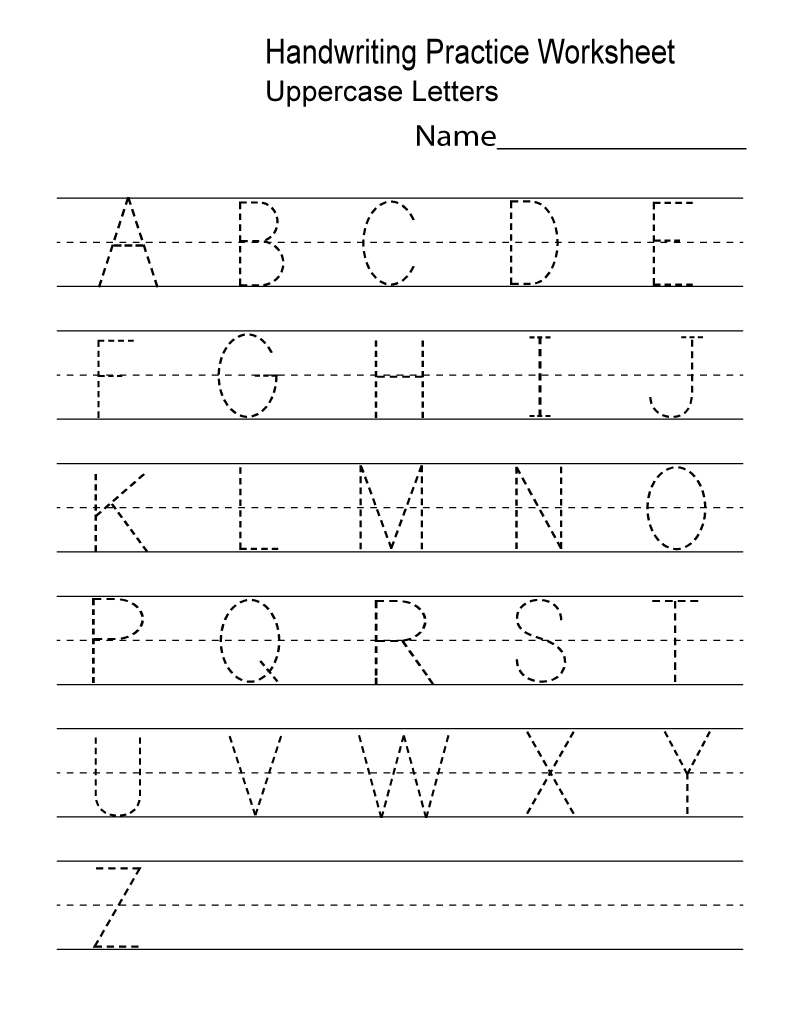 Free Name Handwriting Worksheets For Kindergarten