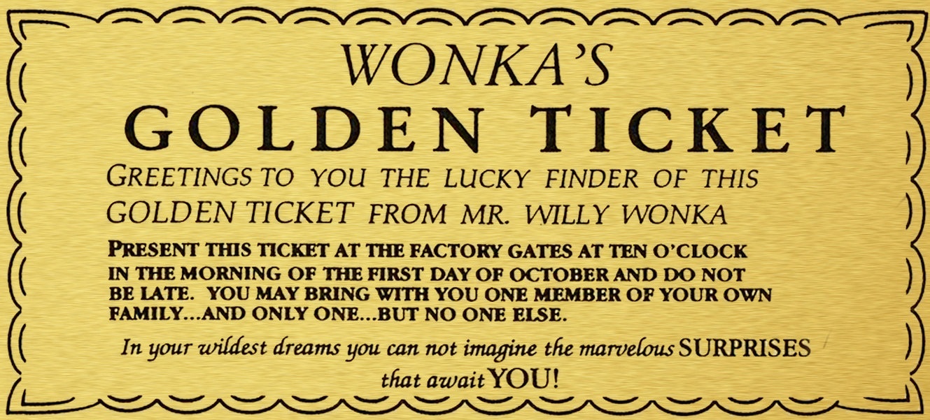 Golden Ticket Printable Free Free Printable
