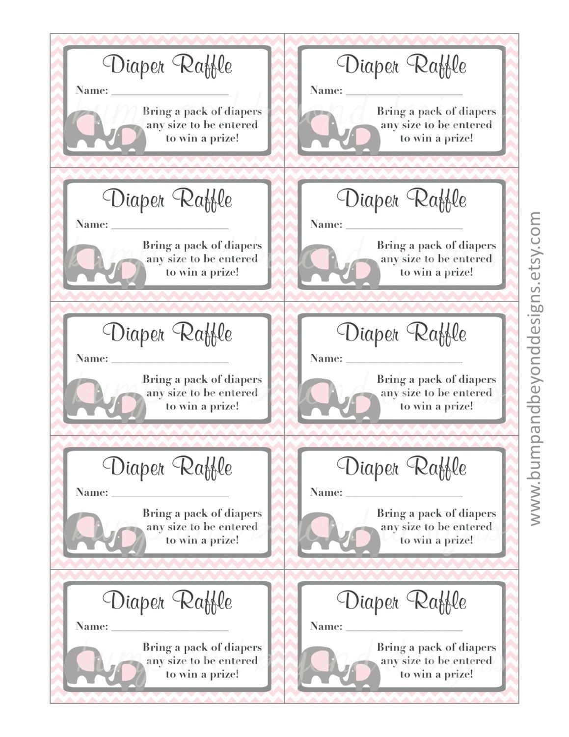 Free Diaper Raffle Printable Customize And Print