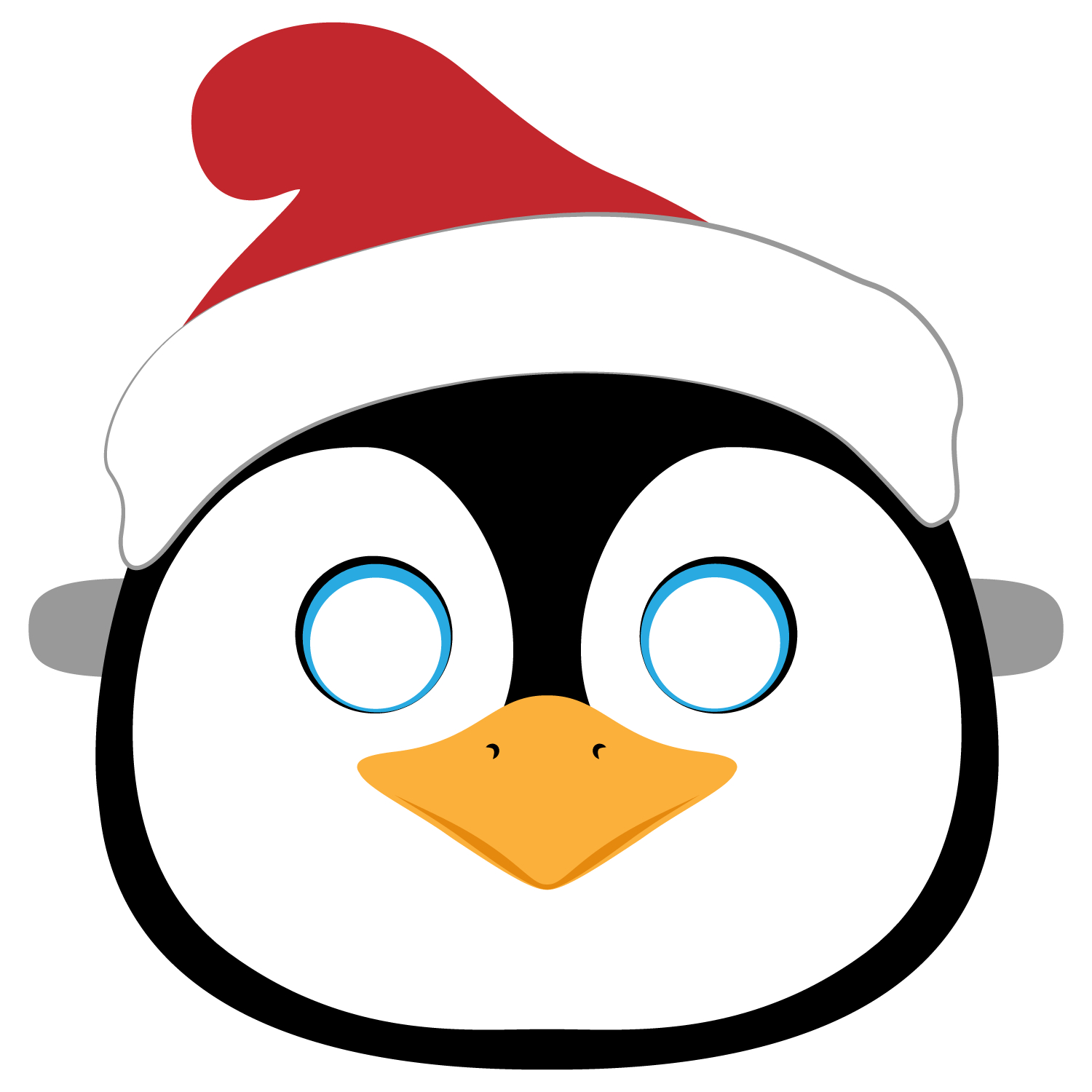 Penguin Card Template pdf Cutting Files Christmas Crafts For Free Printable Penguin