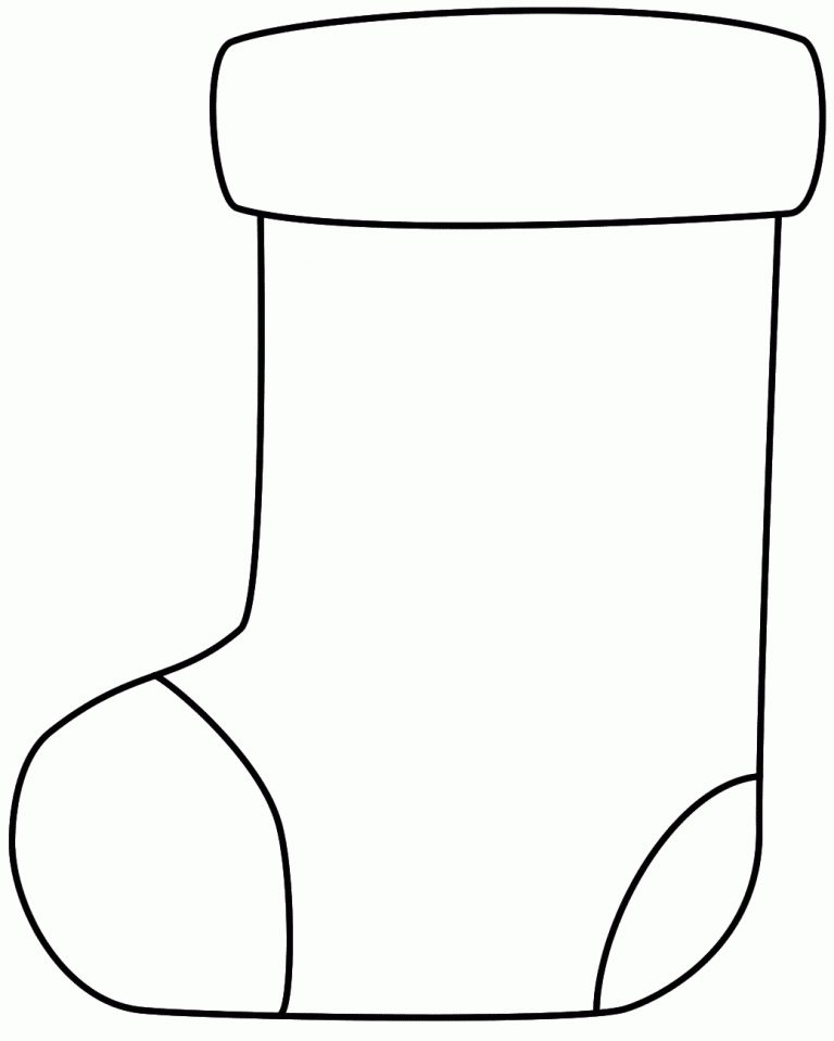 Christmas Stocking Coloring Page Coloring Pages Preschool 