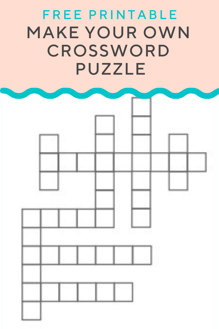 Make A Crossword Puzzle Free Printable