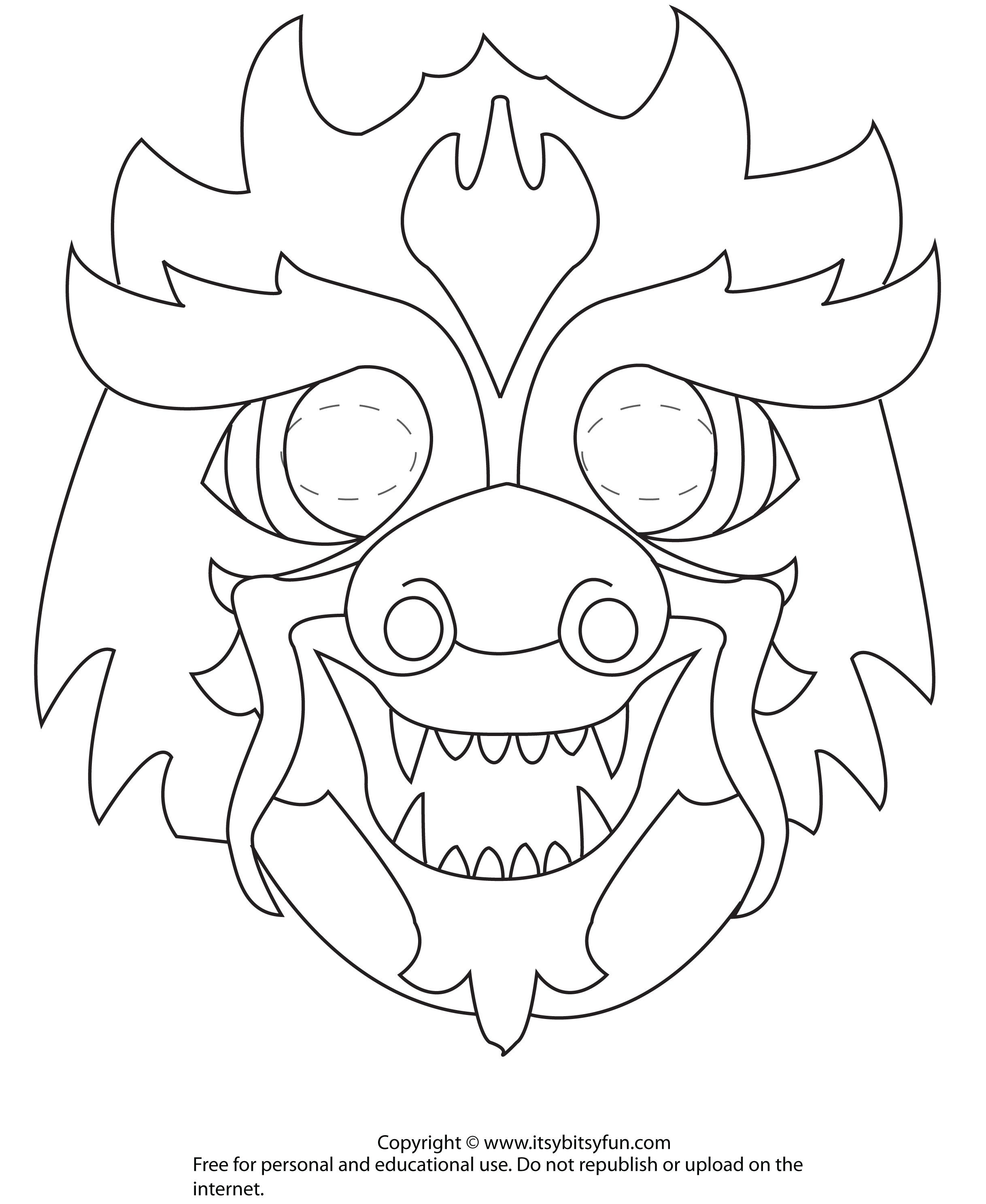 Chinese New Year Dragon Mask Coloring Page Free Printable Coloring 