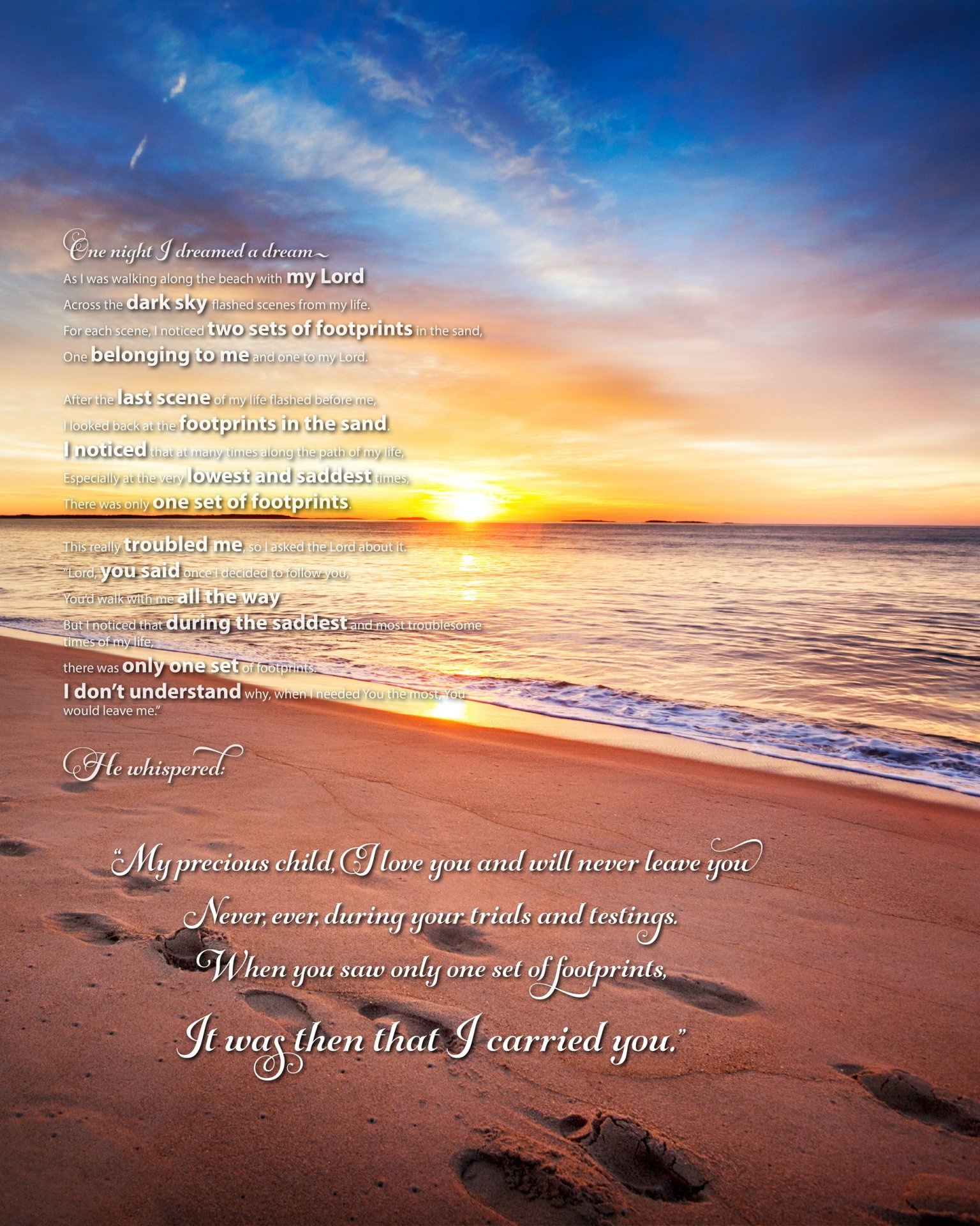 Footprints In The Sand Printable Free Free Printable Templates