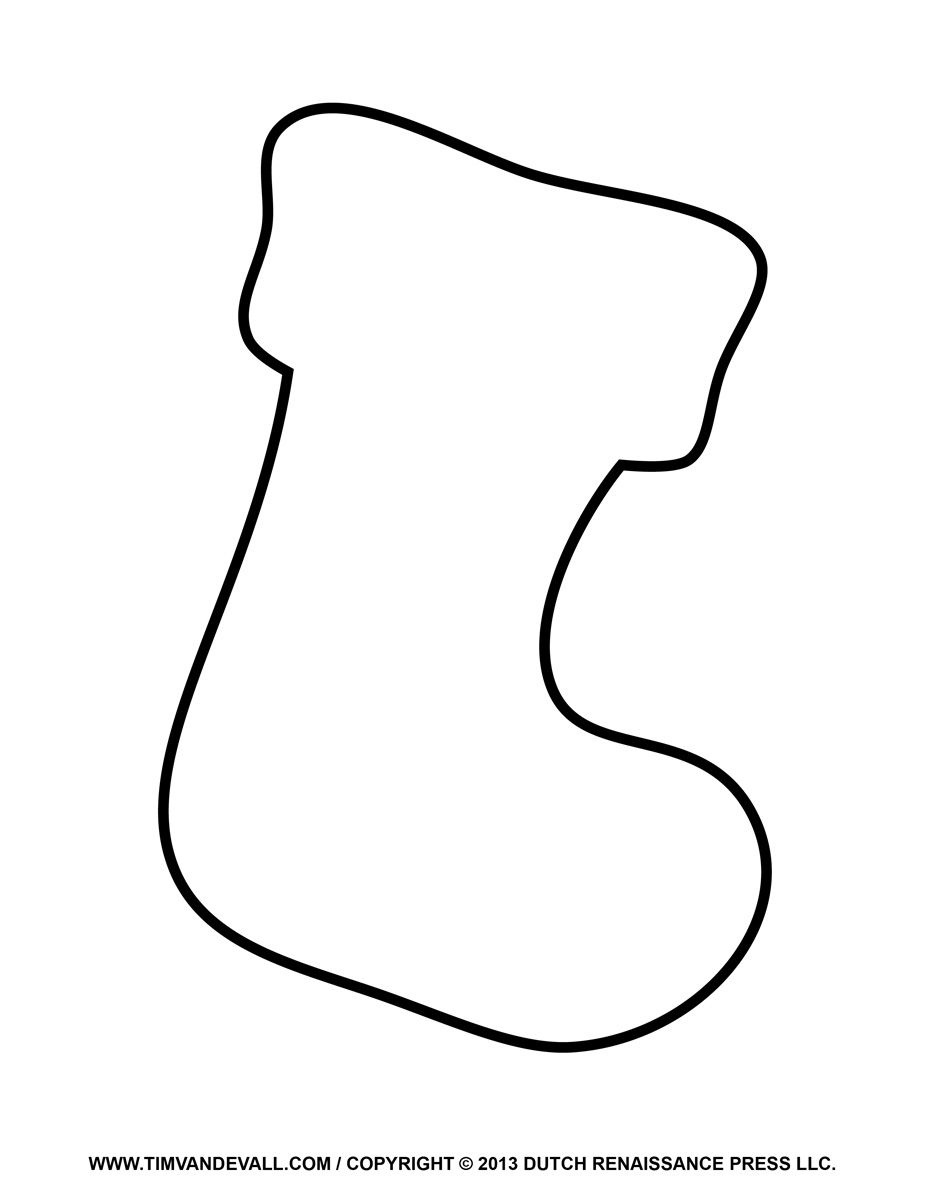 Free Printable Christmas Stocking Template Free Printable