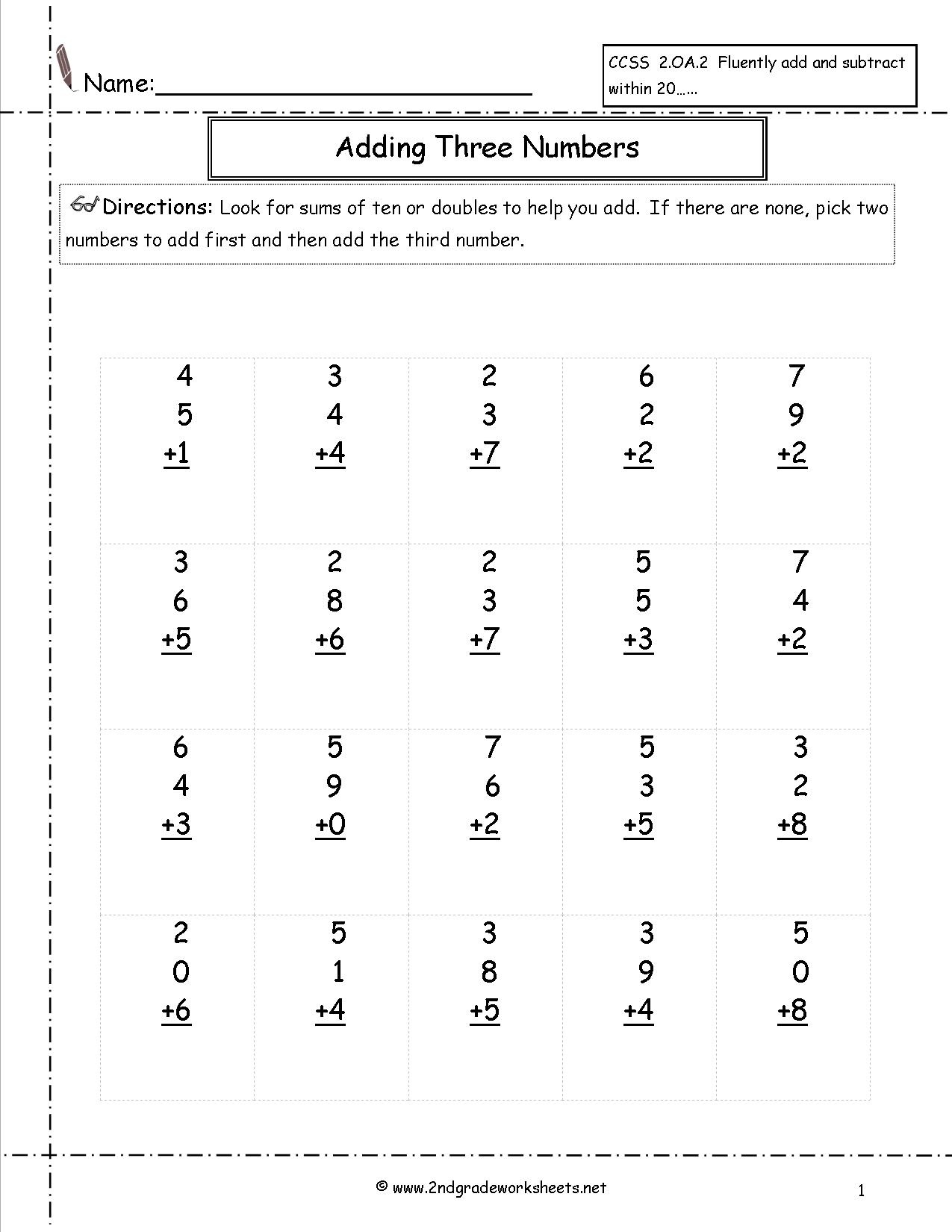 Free Printable Second Grade Math Free Printable