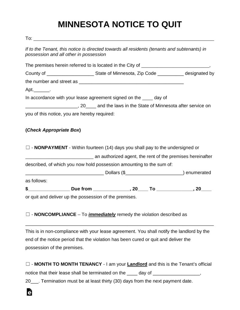 Eviction Notice Template New Jersey