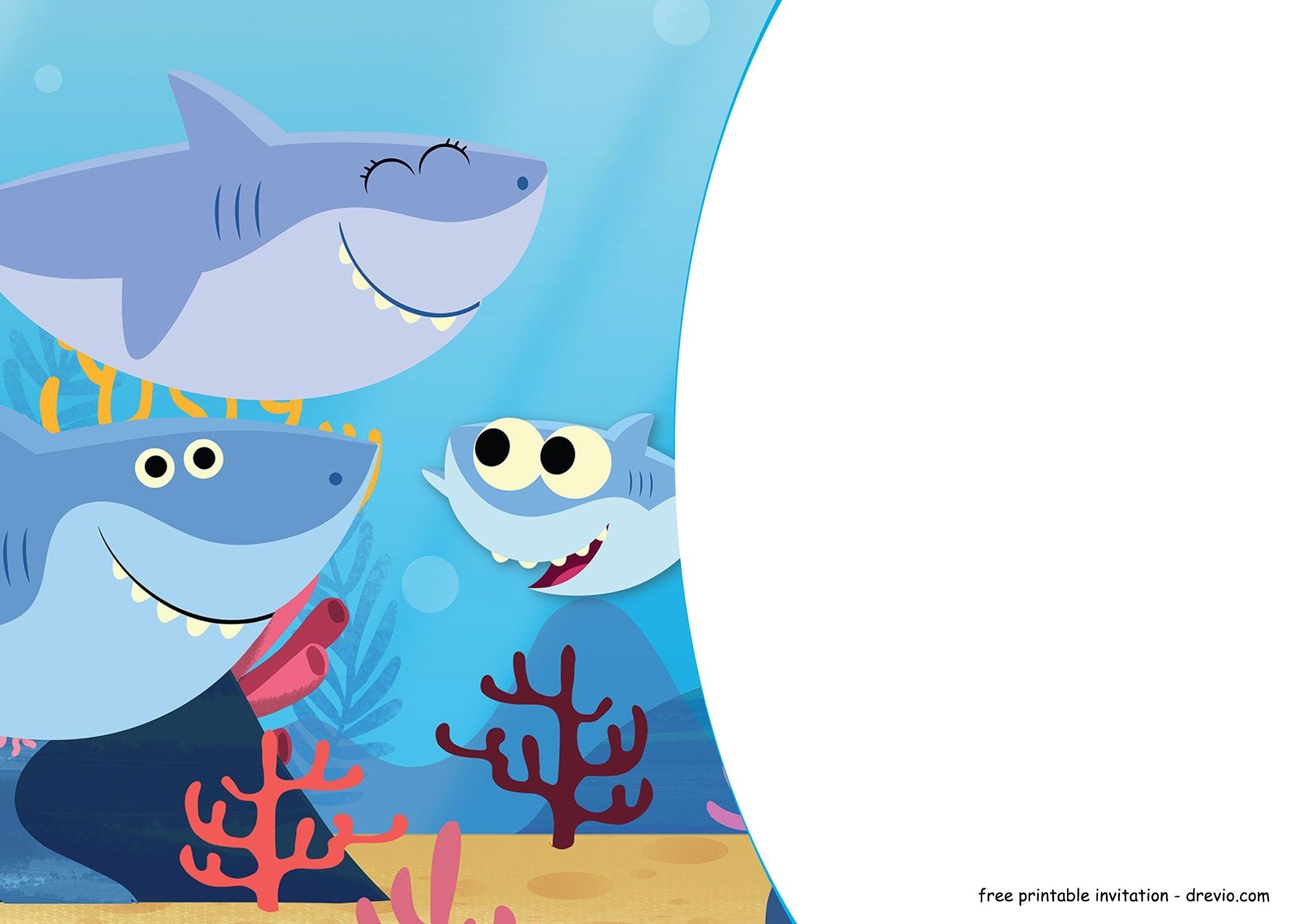 Shark Invitations Free Printable Free Printable
