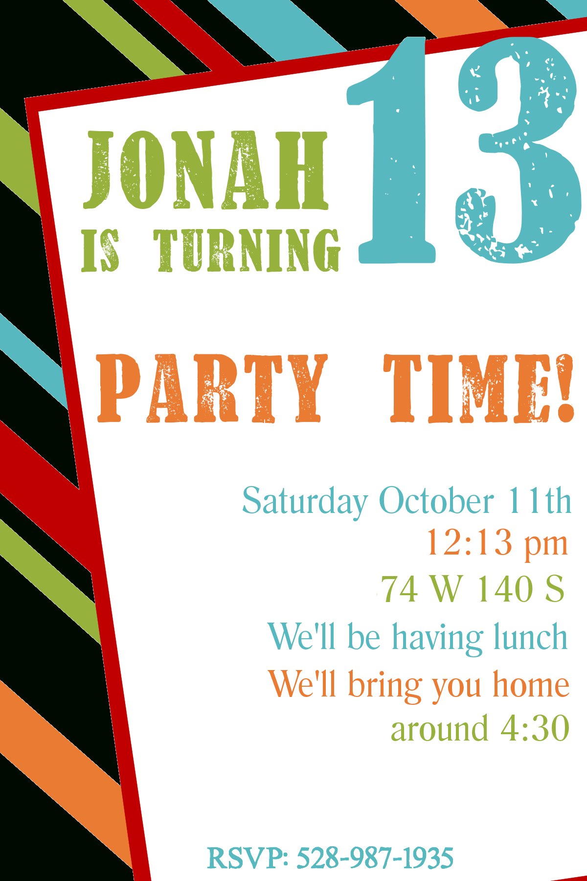 13Th Birthday Party Invitations Printable Free Free Printable