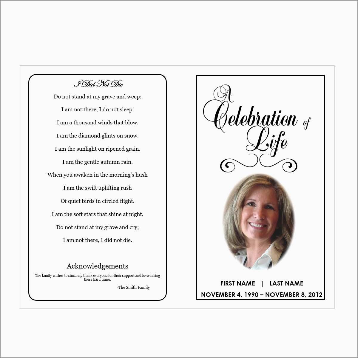 Printable Funeral Cards Printable World Holiday