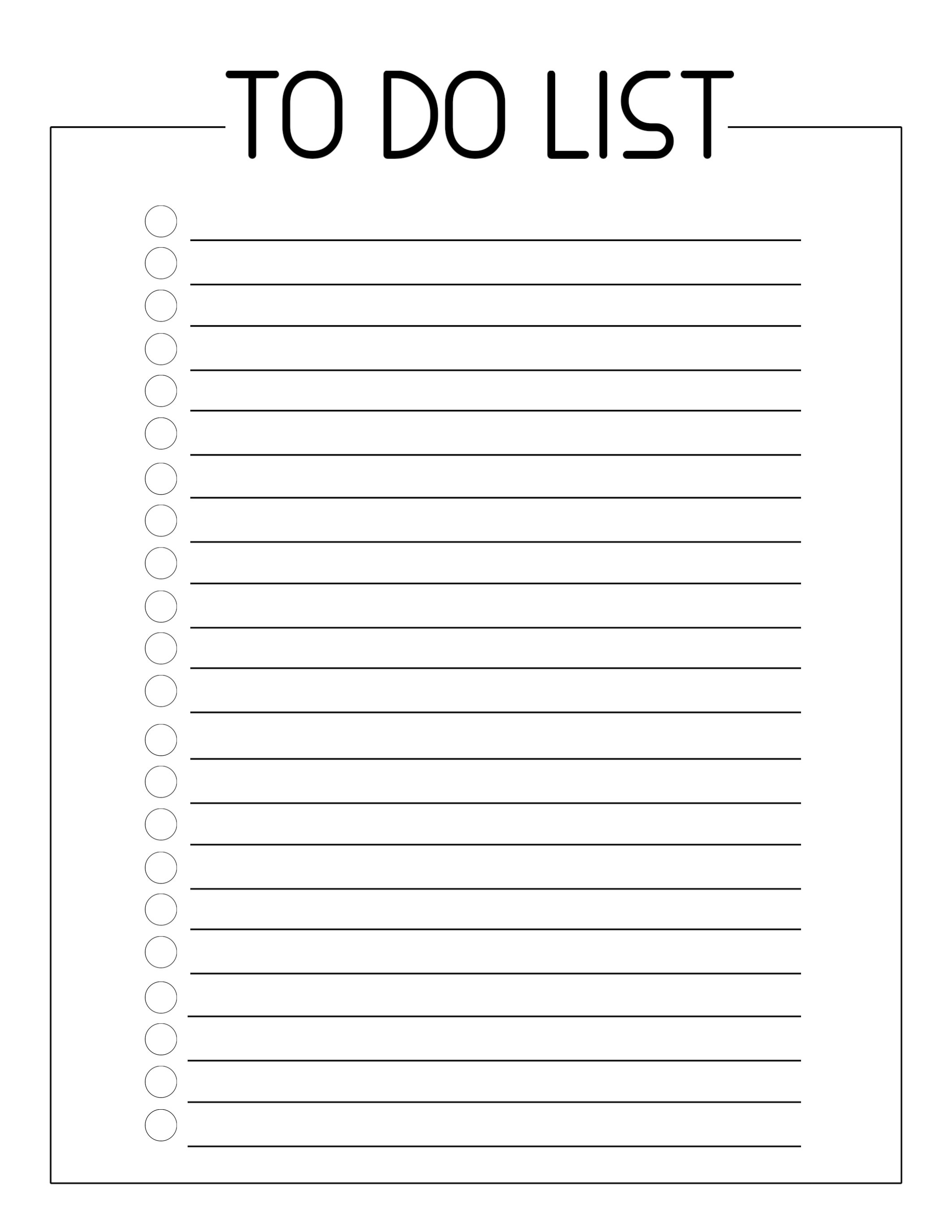 Free Printable Checklist Free Printable
