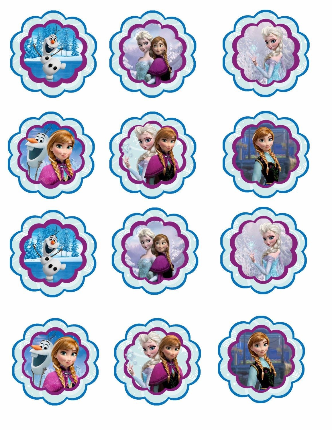  Frozen Cupcake Toppers Free Printable Free Printable
