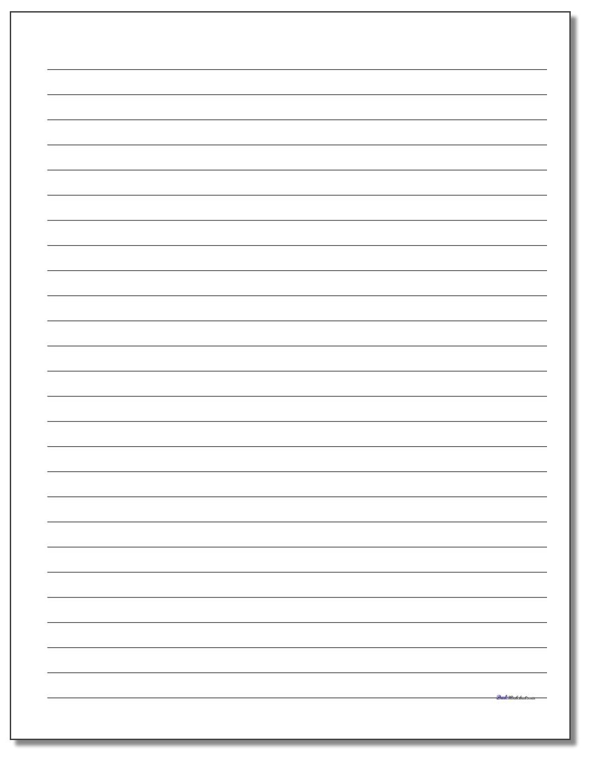 Print Sheets Two Lines First Grade Writing Paper Printable Elementary 