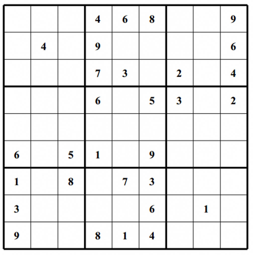 Hard Puzzle Free Sudoku Puzzles Printable Sudoku 4 Per Page Free 