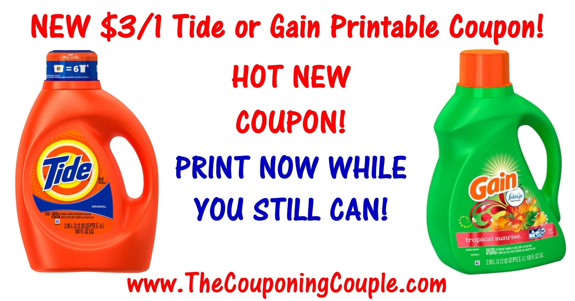 Gain Liquid Laundry Detergent 100 Oz For 5 99 With A Digital Coupon Gain Coupons Free 