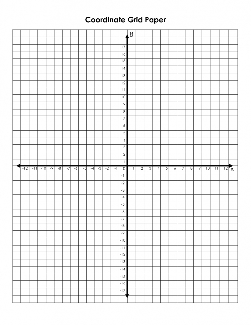The Coordinate Grid Paper Large Grid A Math Worksheet From The 