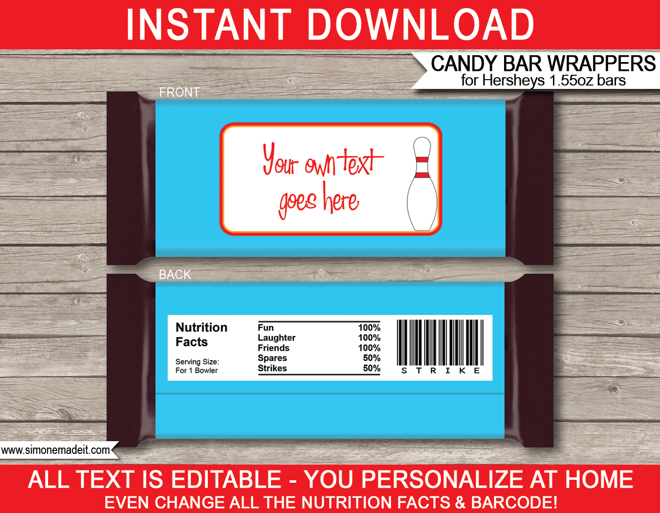 Free Printable Mini Candy Wrapper Template Free Printable
