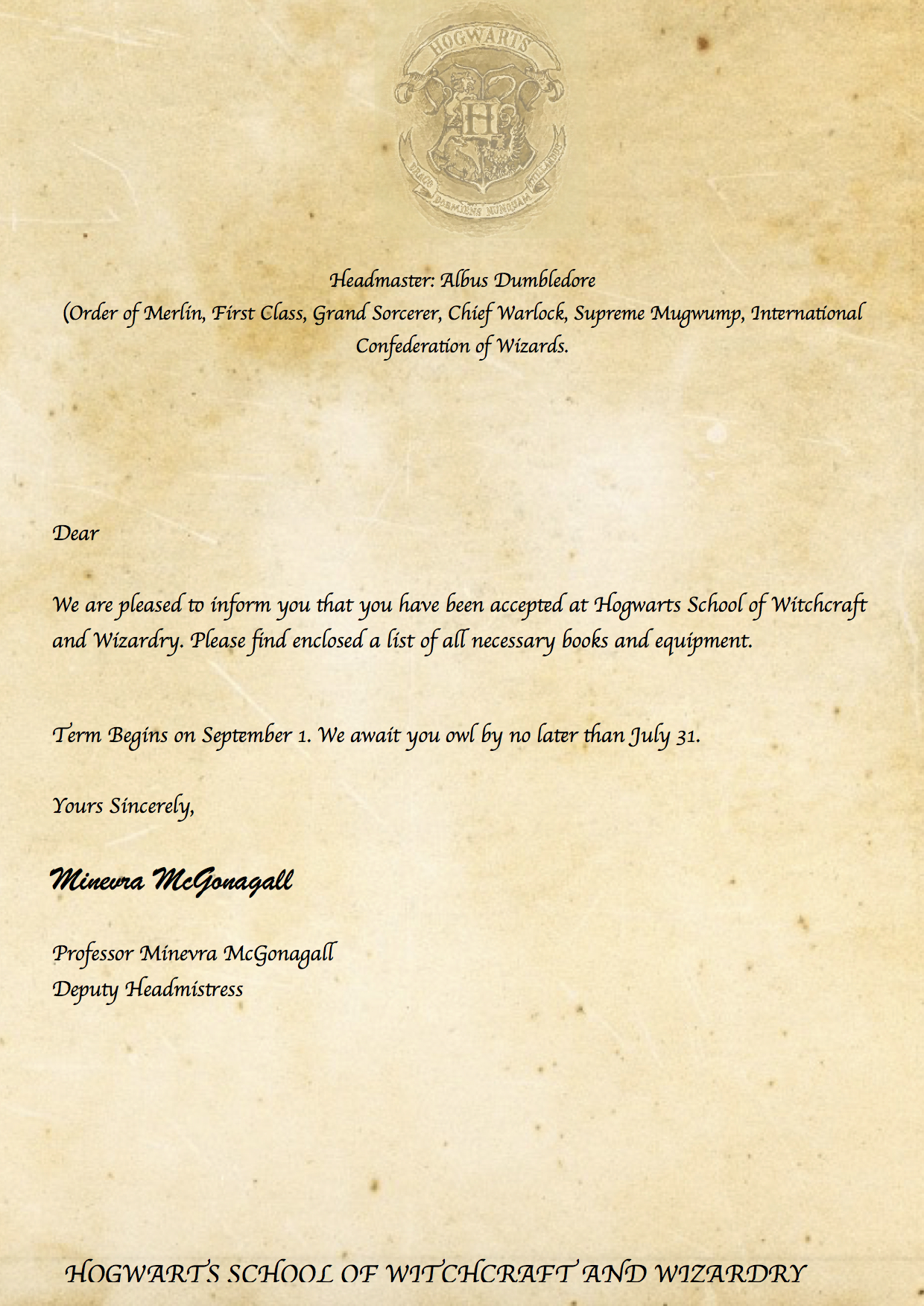 Diy Hogwarts Letter And Harry Potter Envelope And Hogwarts Seal Top 