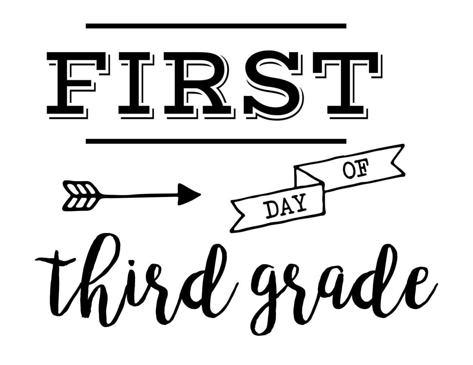 First Day Of Fourth Grade Free Printable Free Printable