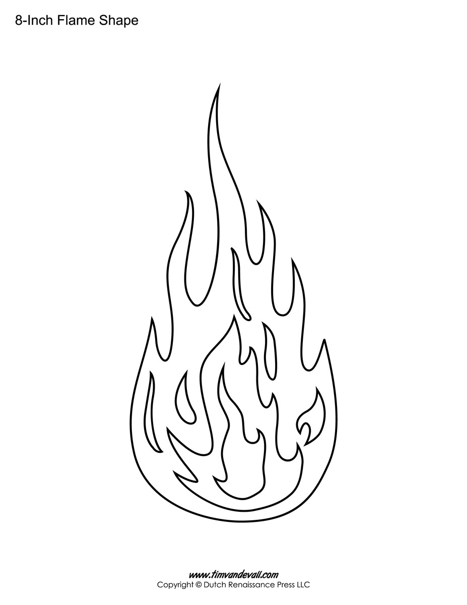 How To Draw Flames Fire 17 Free Printable Flames Stencils Flames 