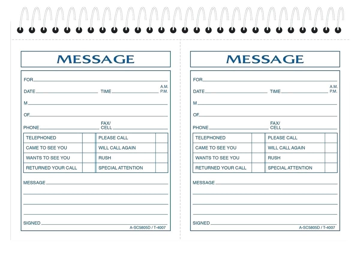 Phone Message Log Template Free Printable Templates