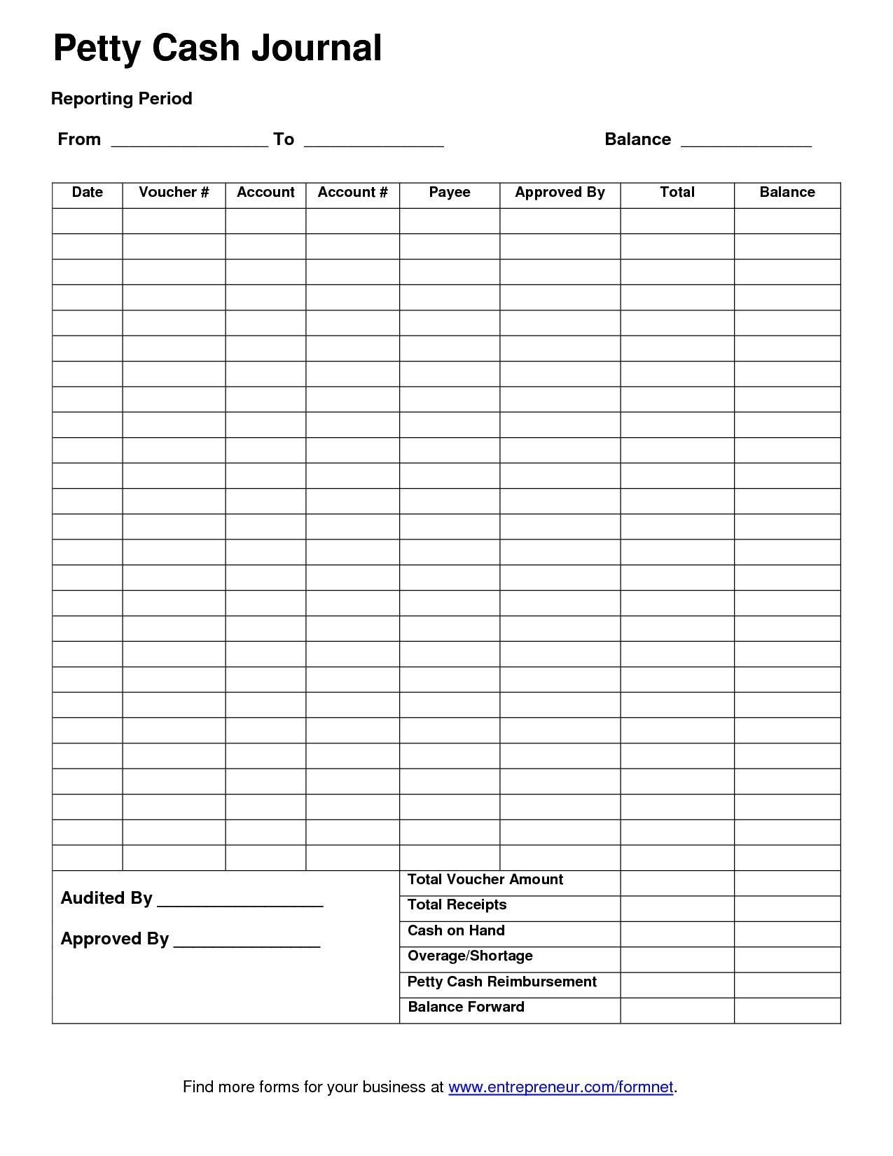 12 Petty Cash Log Template Examples Pdf Examples Free Printable 