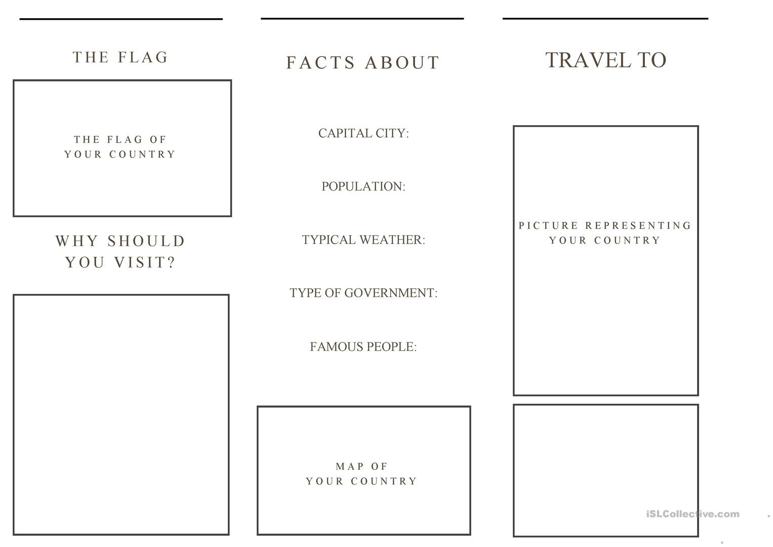 Free Printable Travel Brochure Template Printable Templates