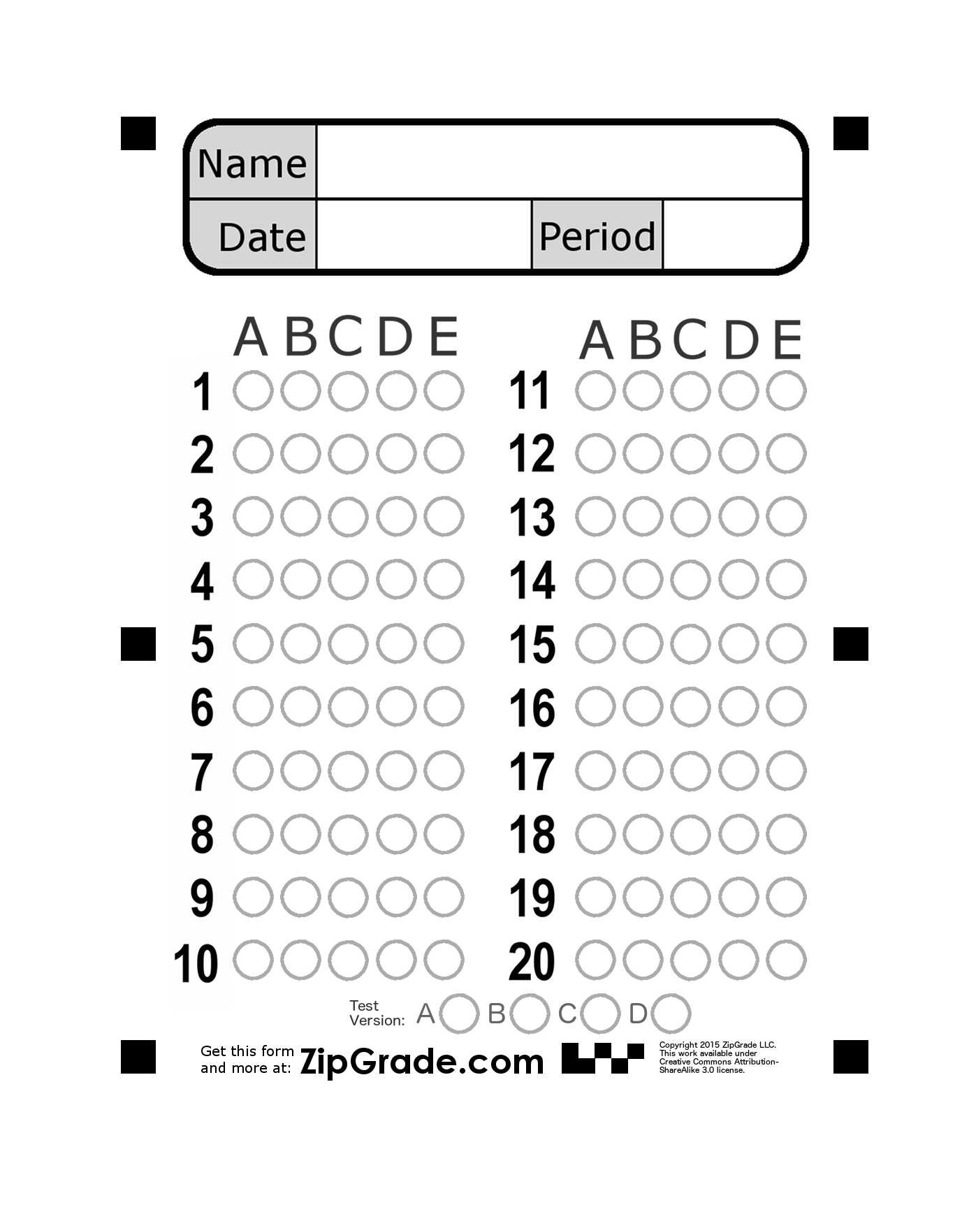 How To Create A Multiple Choice Test Answer Sheet In Word For Remark